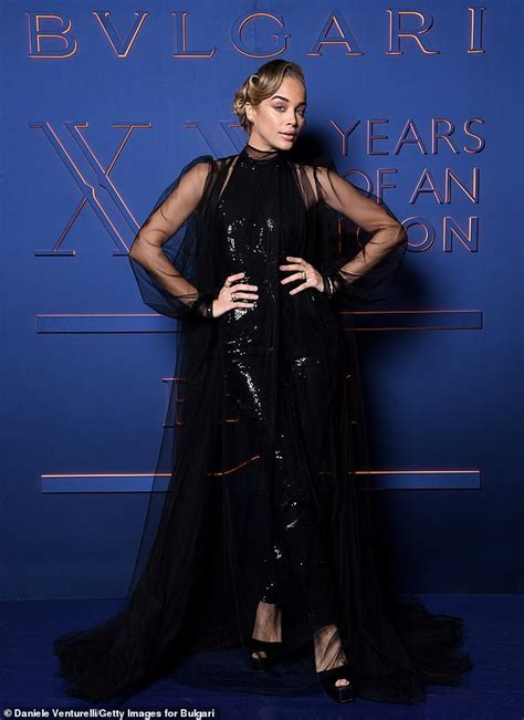 Jasmine Sanders Stuns In Black Sequin Jumpsuit And Sheer Dress Ahead Of