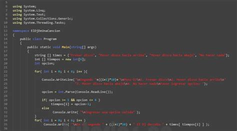 Arrays VisualStudio C El Dj De Una Cancion Tutorias Co