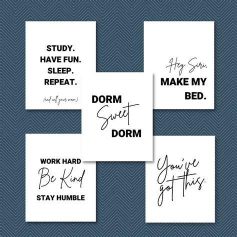 College Posters For Dorms X Unframed Set Of Prints Dorm Decorations Dorm Sweet Dorm Wall