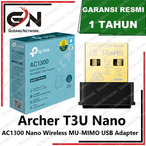 Jual TP LINK Archer T3U Nano AC1300 Nano Wireless MU MIMO USB Adapter T3U Jakarta Pusat