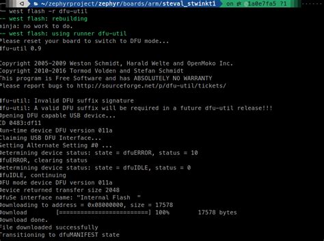 solved faq error flashing zephyr firmware with stlink v3