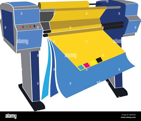 Offset Printing Machine Vector