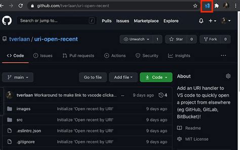 Open in VS Code สำหรบ Google Chrome สวนขยาย ดาวนโหลด