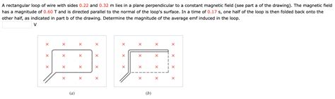 solved a rectangular loop of wire with sides 0 22 and 0 32 m