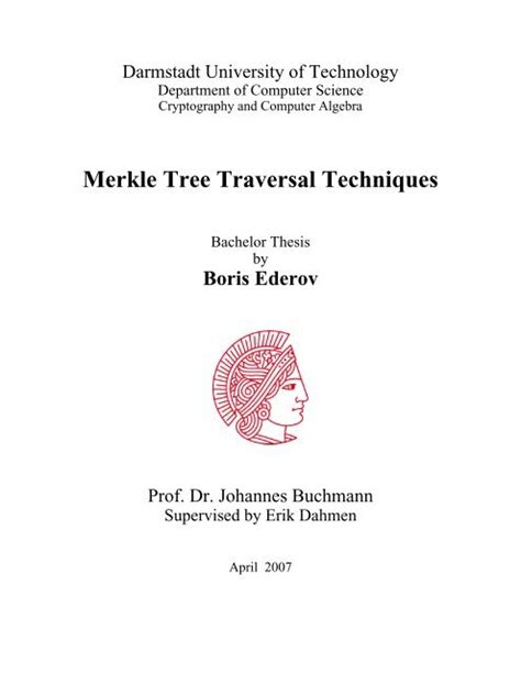 Merkle Tree Traversal Techniques Cdc
