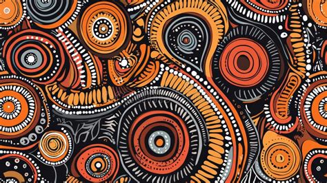 A Stunning Piece Of Aboriginal Art Characterized By Its Vibrant Colors And Intricate Patterns