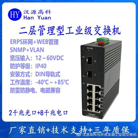 汉源高科千兆2光8电工业级环网管理型交换机守护平安城市的网络防线 财经头条 新浪财经