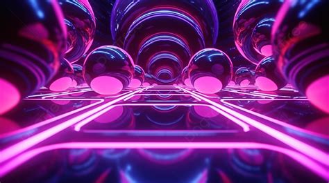공간을 조명하는 3d 공상 과학 그림 핑크 네온 불빛 네온 불빛 터널 네온 배경 일러스트 및 사진 무료 다운로드 Pngtree