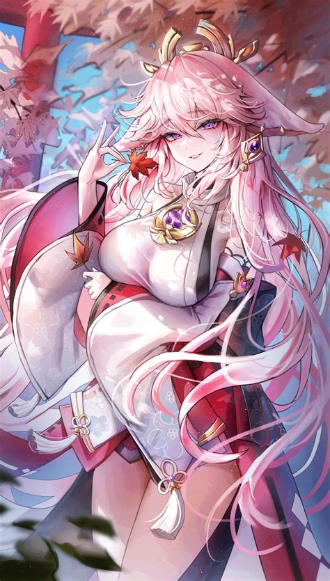 Yae Miko Genshin Impact Image By Er Pixiv22820846 4589635