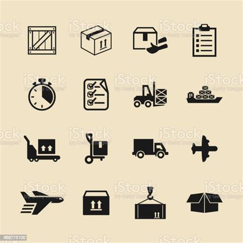 Simple Set Of Shipping Related Vector Icons Contains Such Icons As Box