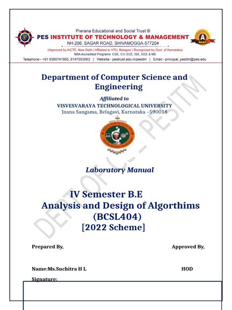 Bcsl404 Ada Lab Manual Pdf Mathematical Relations Combinatorics