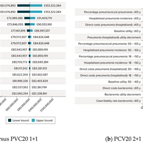 One Way Sensitivity Analyses On The Net Monetary Benefit Of Pcv20 21