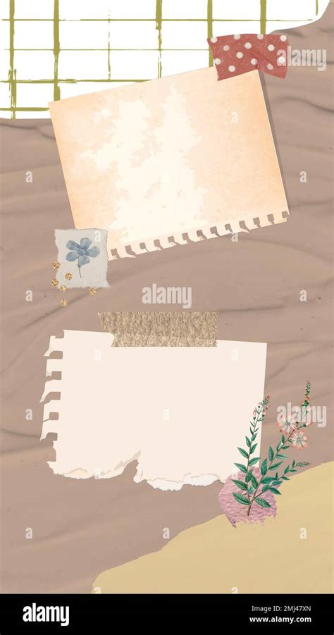 Aesthetic Paper Notes Background Wallpaper Vector Stock Vector Image Art Alamy