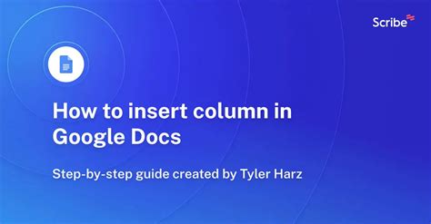 How To Insert Column In Google Docs Scribe