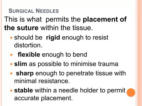 Ophthalmic Sutures And Needles Pptx