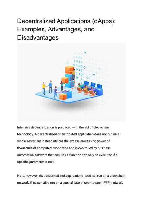 Ppt Decentralized Applications Dapps Examples Advantages And Disadvantages Powerpoint
