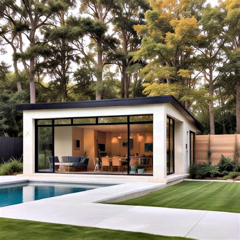 Contemporary Pool House Design Blending Style And Function