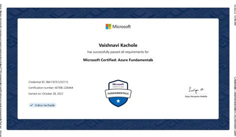 Vaishnavi K On Linkedin I Am Happy To Share You All I Have Successfully Completed Microsoft