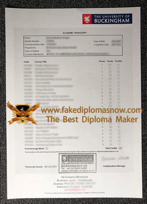 How Much To Order A Fake University Of Buckingham Ba Degree And