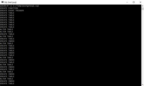 Erstellen Einer Postgresql Datenbank Adoit