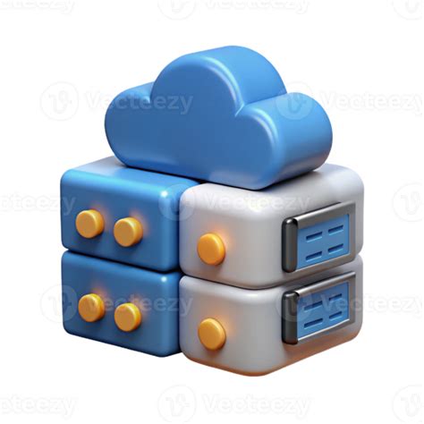Vibrant Creative 3d Rendering Of A Server Rack Data Center Cloud