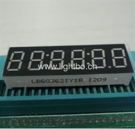 Super Bright Amber 6 Digit 036 Inch Common Anode 7 Segment Led Numeric Display Manufacturers