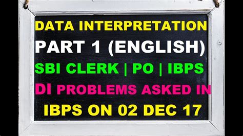 data interpretation tricks part 1 sbi clerk 2018 preparation youtube