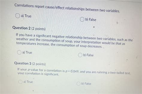 Solved Correlations Report Cause Effect Relationships