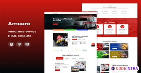 Amcare Ambulance Service Html Template Codeintra