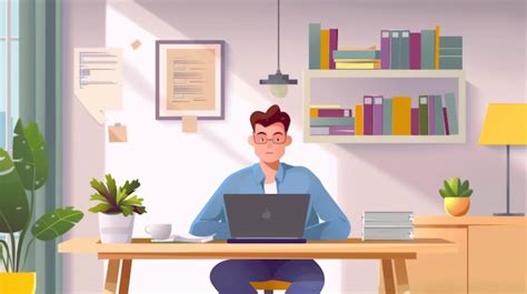 Premium Photo Illustration Student Attending An Online Class With A