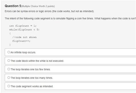 solved question 1 multiple choice worth 2 points errors can
