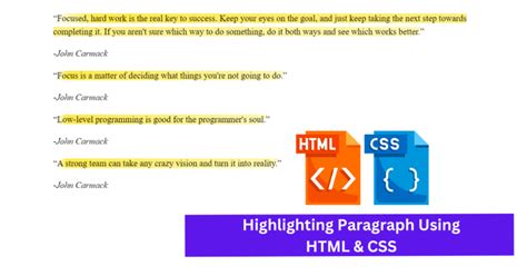 Highlight Text In A Paragraph Using HTML CSS