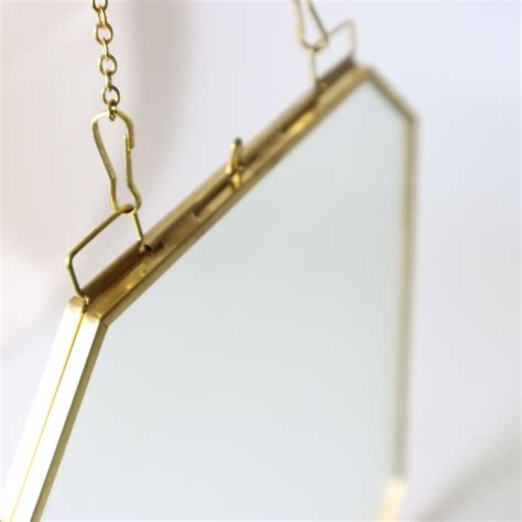 Octagon Brass Floating Frame Stained Glass Frame For Pressed Etsy