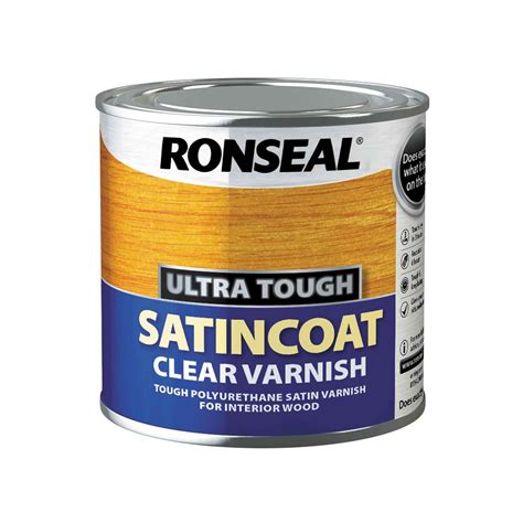 Ronseal Ultra Tough Poly Varnish Satin Clear 250ml