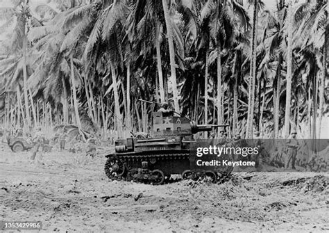 An M2a4 Stuart Light Tank From The 1st Marine Tank Battalion1st