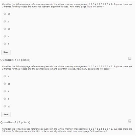 solved consider the following page reference sequence in the