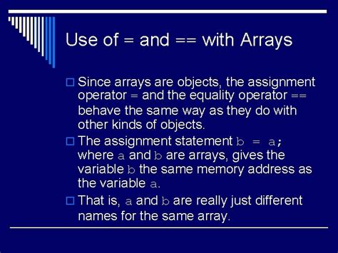 Arrays In Classes And Methods Facts About Arrays