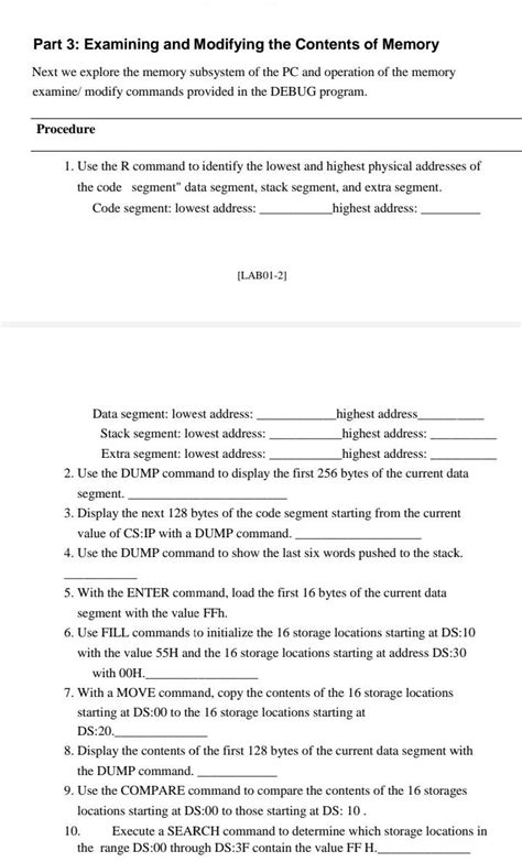 Solved Part 3 Examining And Modifying The Contents Of