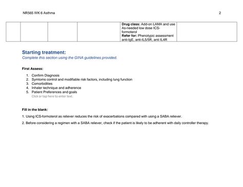 SOLUTION Asthma Treatment Algorithm Studypool