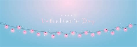 형성 된 마음에 빛나는 조명과 발렌타인 데이 수평 배너 조명 화환 축제 벡터 배너입니다 14에 대한 스톡 벡터 아트 및 기타 이미지 14 2월 갈란드 장식품 Istock