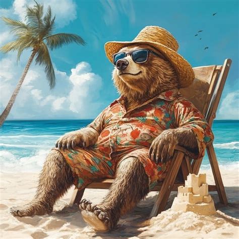 Free Relaxed Beach Sloth Image Sloth Beach Sunglasses Download At Stockcake