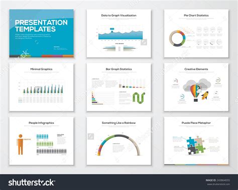 Presentation Slide Templates Business Vector Brochures Stock Vector