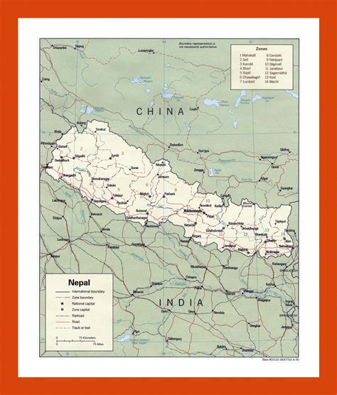 Geographical Map Of Nepal