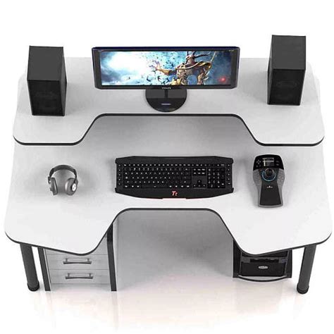 Стол геймерский (игровой) с надстройкой и ящиками GT14NR, ширина 1200 ...