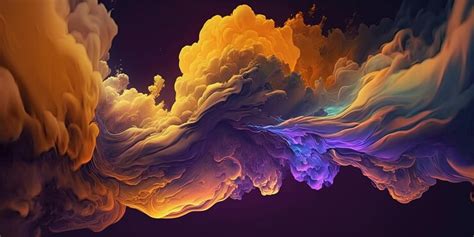 Premium Photo Abstract Background With Colorful Fluid Cloud Motion