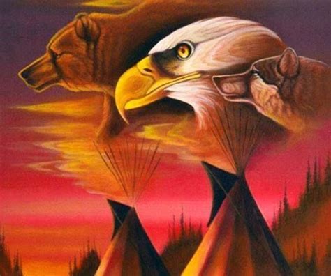 Bear Wolf Eagle Wallpaper