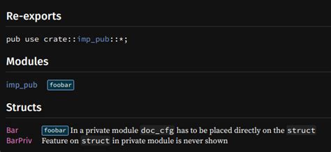 Rustdoc `doccfg` Hints Not Shown On Reexports From Private Modules
