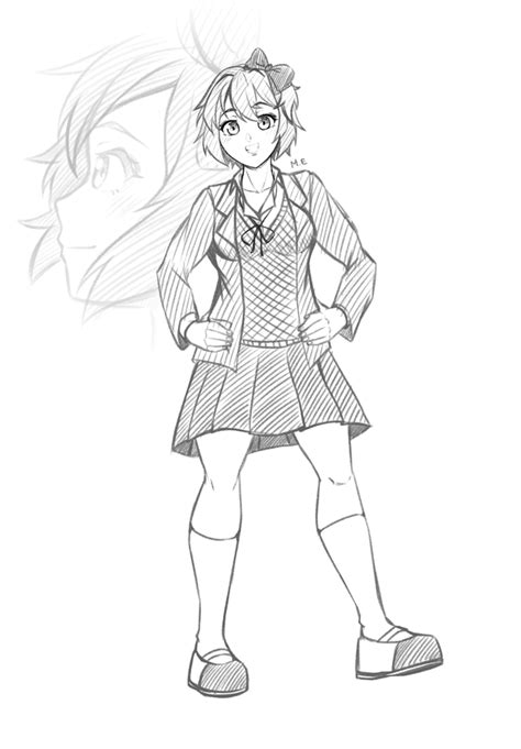 Sum More Sayori Was Thinking Of Trying To Draw Her In Different