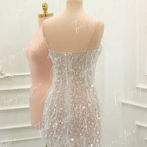 Sparkle Mini Reception Dress Sparkling Short Wedding Dress Custom
