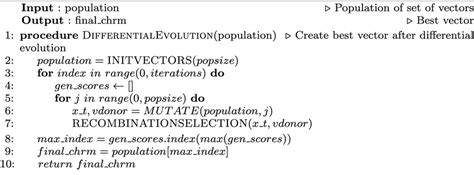 Generating Final Vector After Differential Evolution Download
